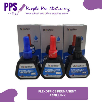 FLEXOFFICE PERMANENT MARKER REFILL INK FO-PM101 1BOTTLE | Shopee ...
