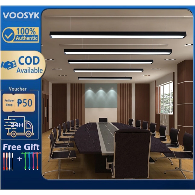LED Strip Long Rectangular Light 36W Ceiling Light Pendant Wire Lights ...