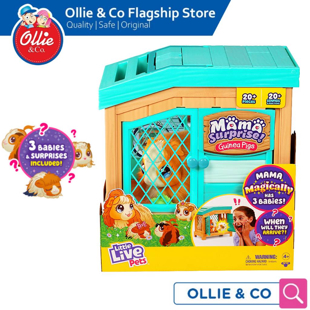 Little Live Pets Mama Surprise S1 Interactive Stuffed Toy Guinea Pig ...