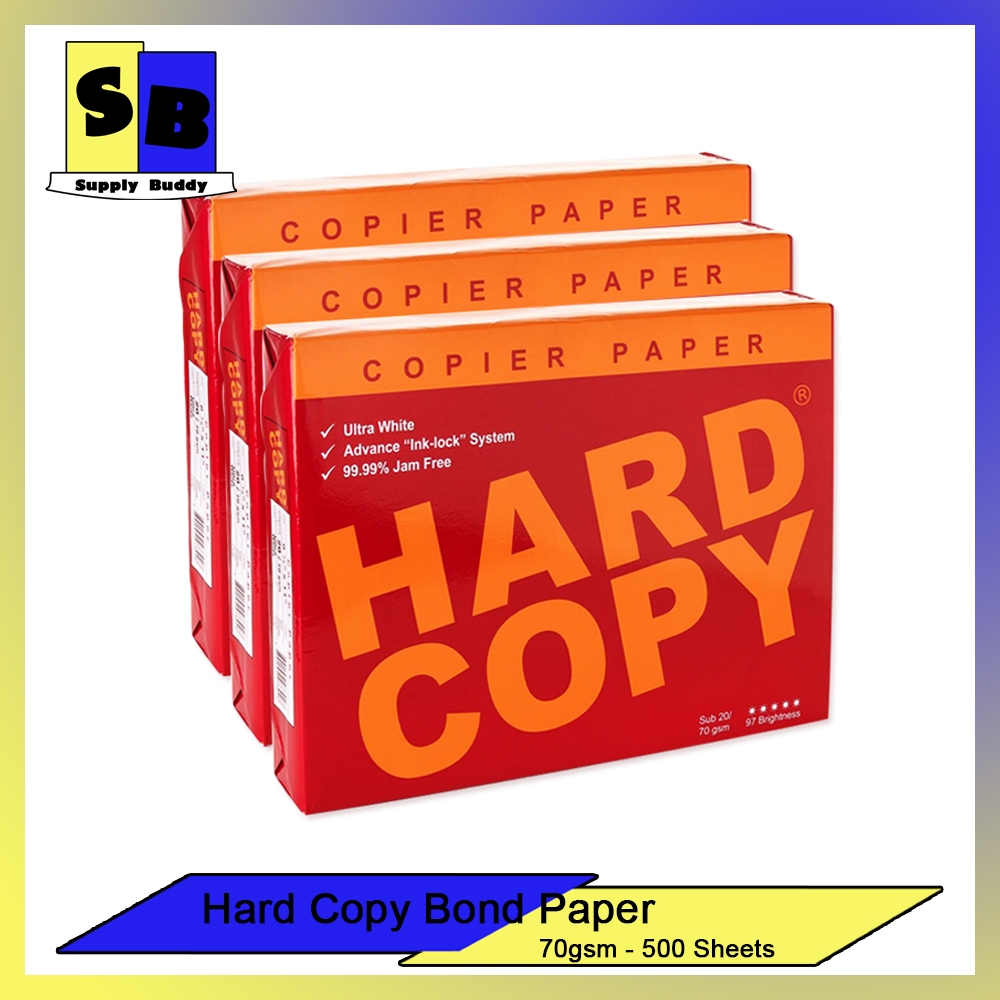 Hard Copy Bond Paper ( Short / A4 / Long ) 70gsm 500Sheets | Shopee ...