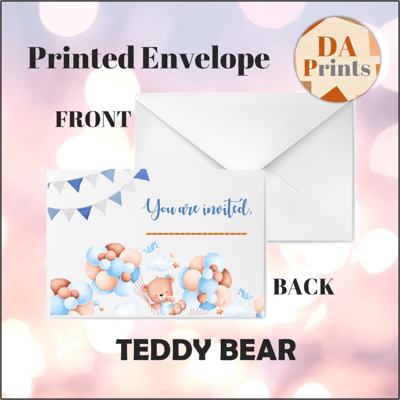BABY BOY THEME Printed Birthday Envelope / Printed Invitation Envelope ...