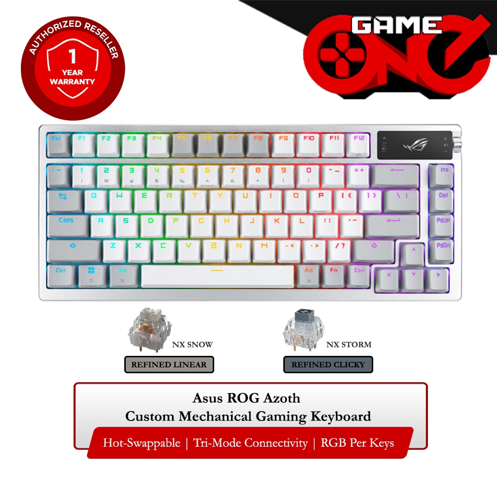 Asus ROG Azoth Gaming Custom Hotswappable Mechanical Keyboard | Shopee ...