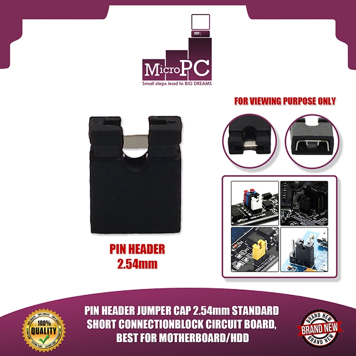 MICRO PC PIN HEADER JUMPER CAP 2.54mm STANDARD SHORT CONNECTION BLOCK ...