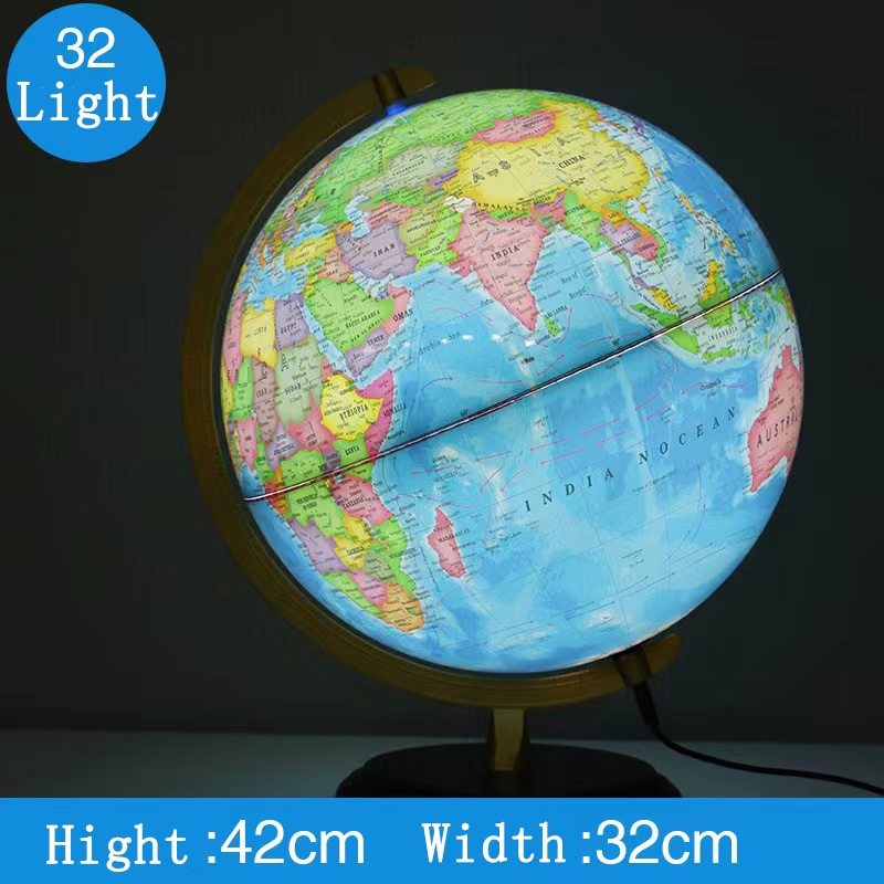 32CM LED Light World Earth Globe Map Geography Educational Toy | Shopee Philippines