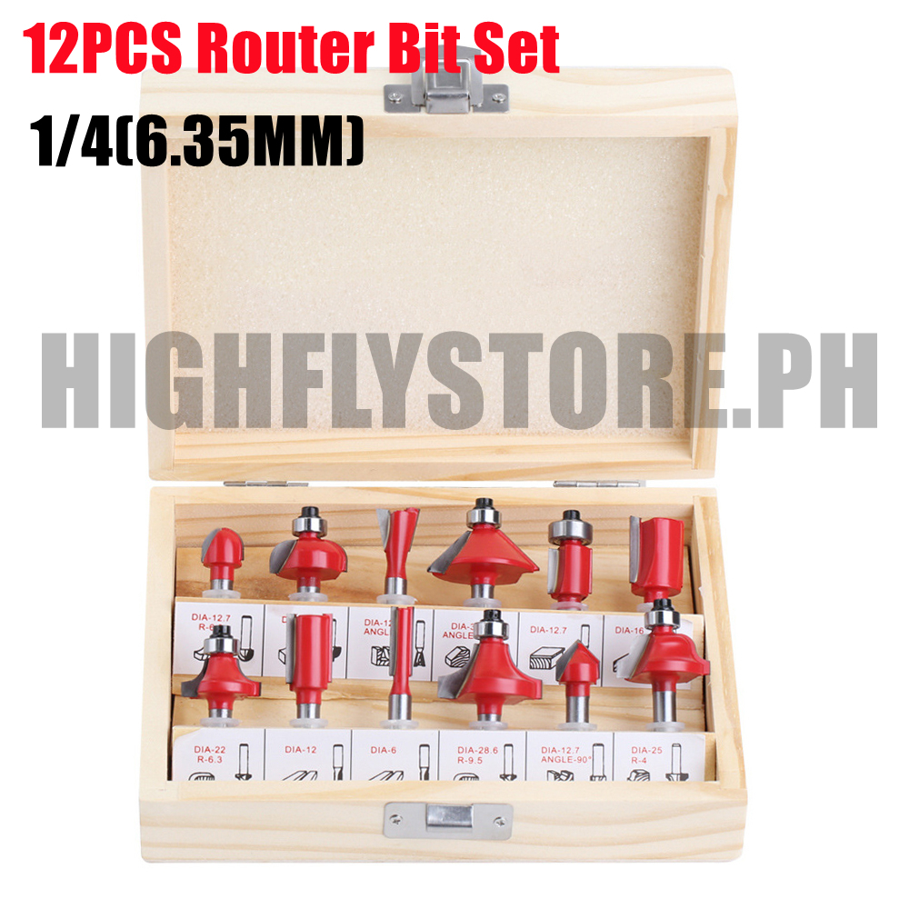 12pcs Tungsten Carbide Router Bit Set, Woodworking Tools and ...