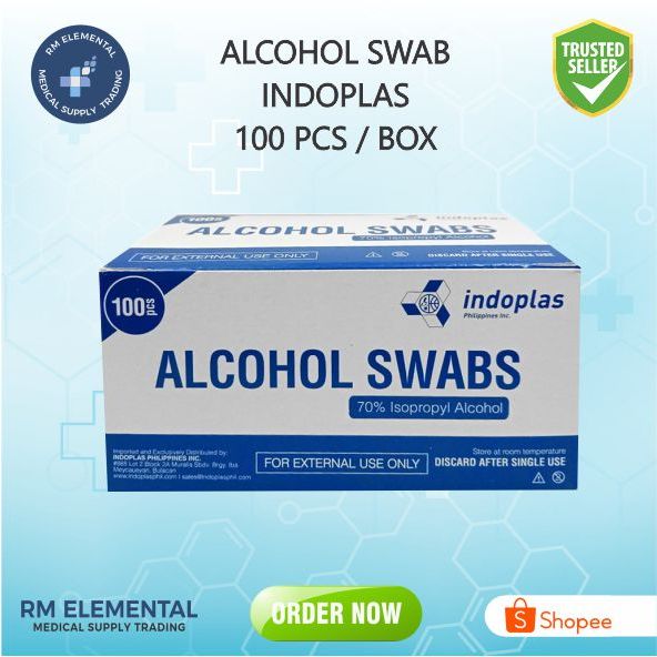 Alcohol Swabs Indoplas / OREX / SureGuard 70% Isopropyl Alcohol (100 ...