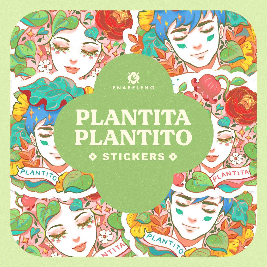 Plantito Plantita - Laminated Vinyl Stickers | enabelenoart | Shopee ...