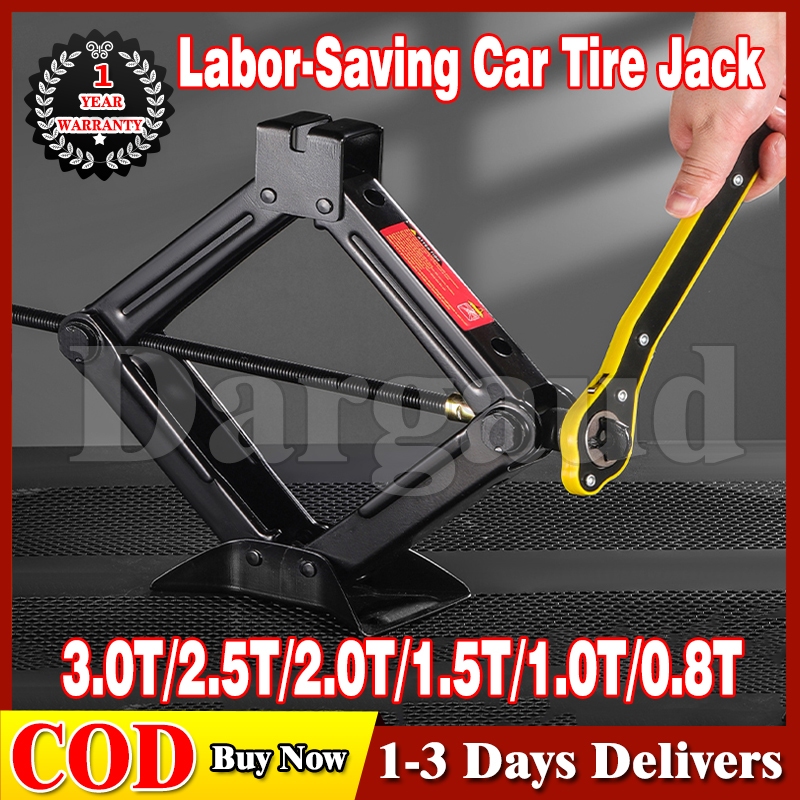 3T/2T/1T Car Jack SUV Car Tool Set Scissor Jack Diagnostic Tool Labor Saving Tire Maintenance ...