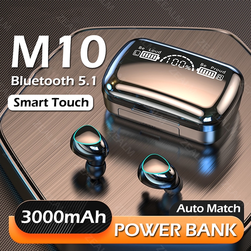 M10 TWS Bluetooth Earphones With Microphone 3D Touch Earpads Bluetooth ...