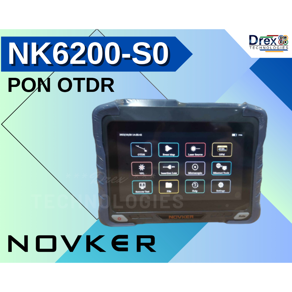 Novker NK6200-S0 PON OTDR Optical Time Domain Reflectometer Singlemode ...