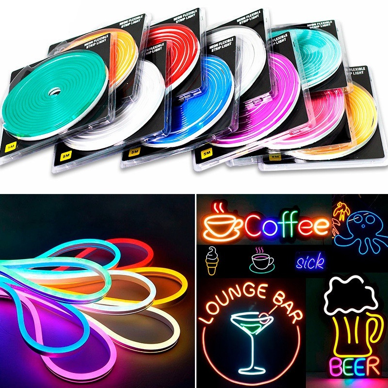 Baseus LED Neon Strip Light 12V IP65 Waterproof Flexible DIY Cuttable ...