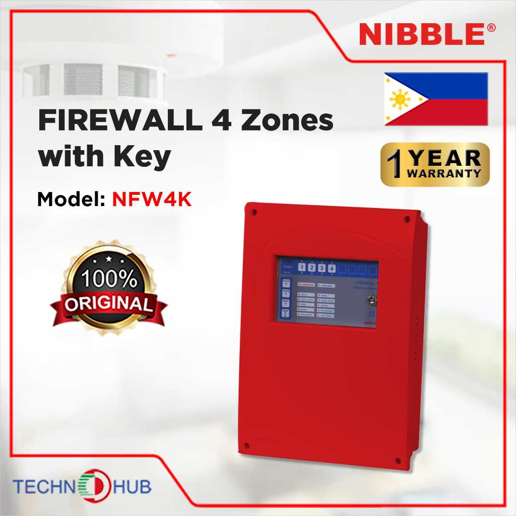 NIBBLE Fire Alarm Control Panel NFW4K - Firewall Conventional 4 Zones ...