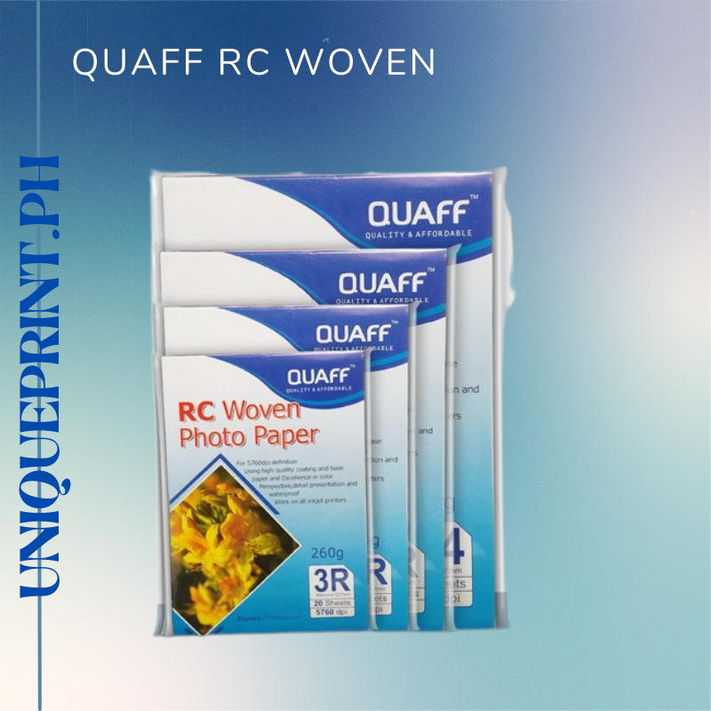 QUAFF RC Woven Photo Paper 260GSM No Back Print (20 sheets per pack) A4 ...