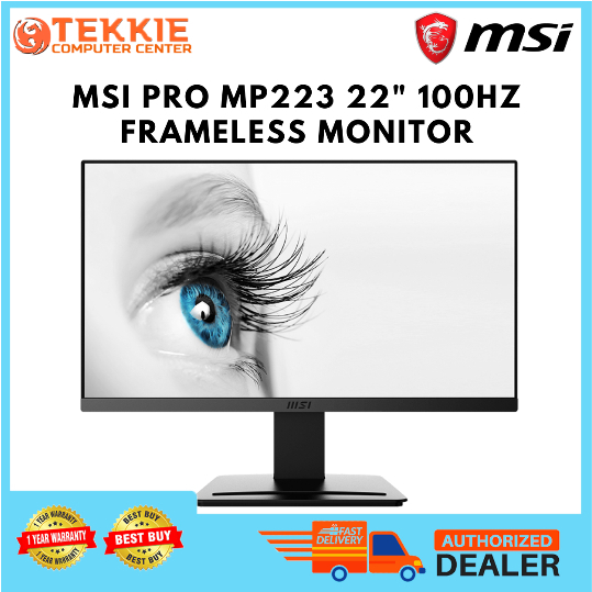 BRANDNEW MSI MP223 22 INCHES 100HZ FRAMELESS MONITOR | Shopee Philippines