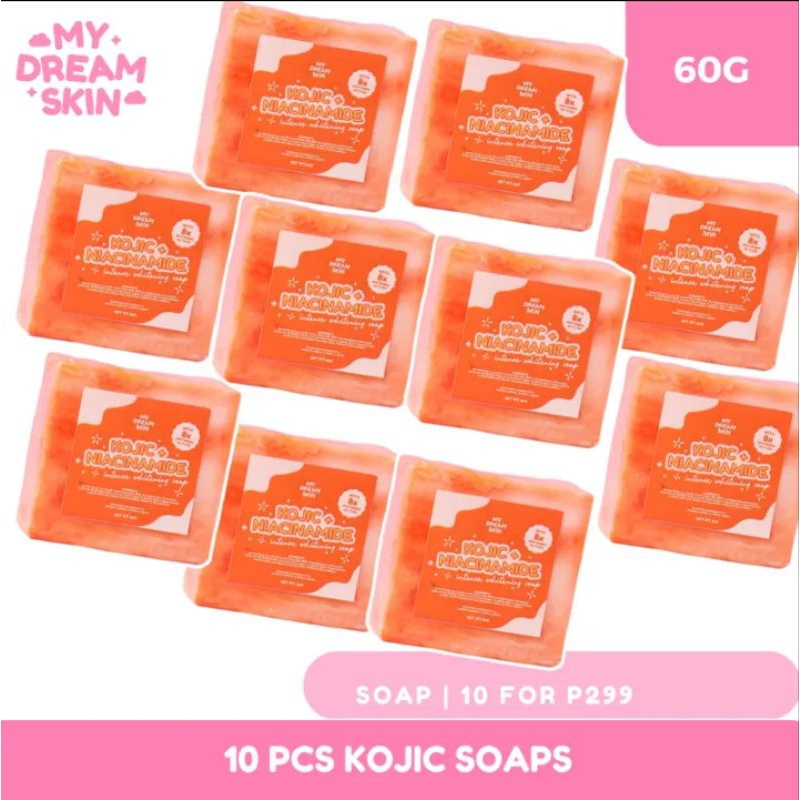 MDS KOJIC+NIACINAMIDE SOAP (10pcs SOAP PER SET 60g EACH SOAP ) | Shopee ...