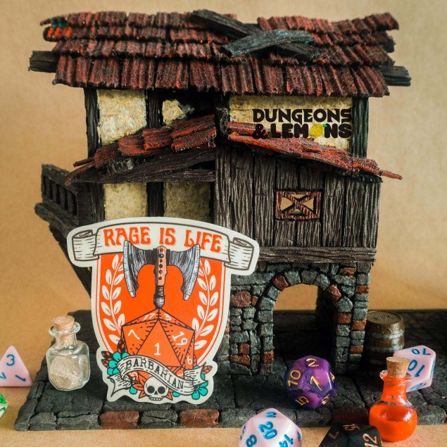 Project Lemons - Dungeons and Dragons Barbarian D&D | Waterproof Laptop Tumbler Stickers ...