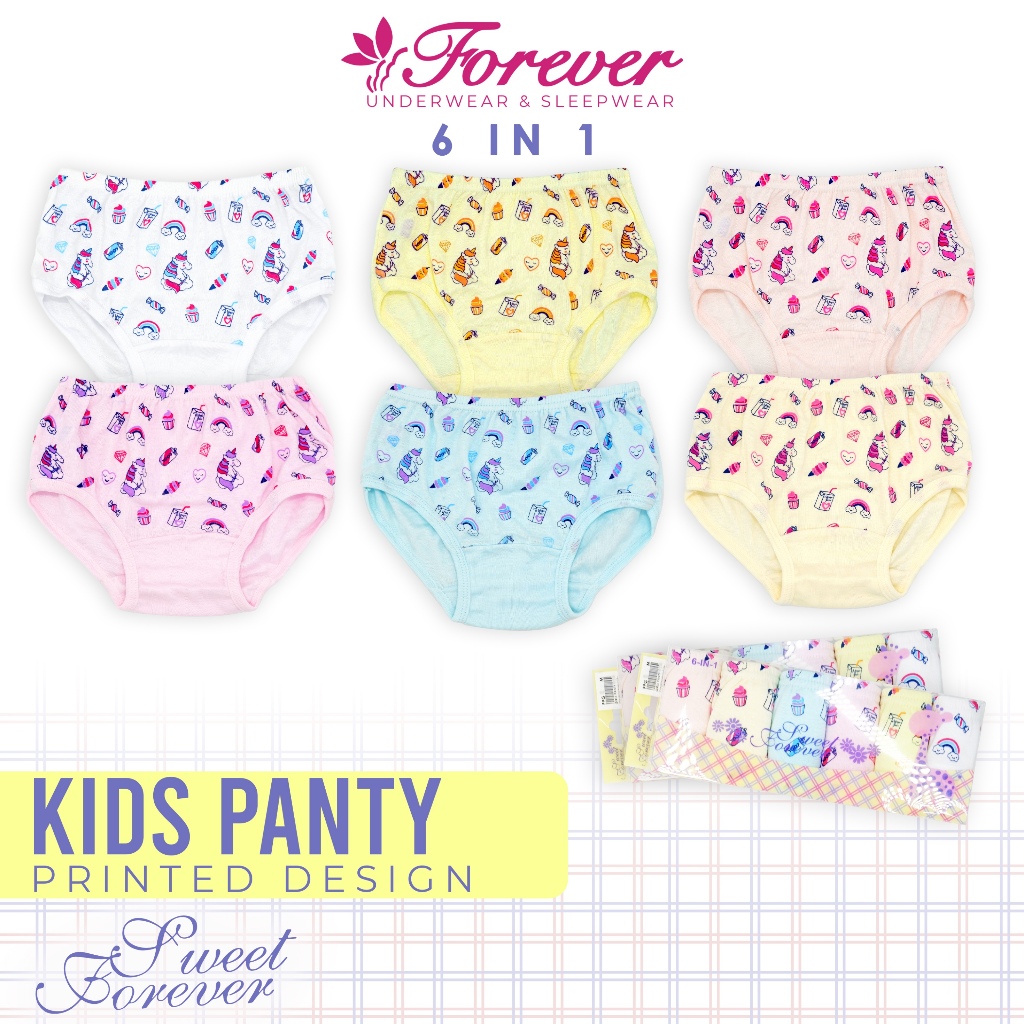 Sweet Forever PPG 6 in 1 Kids Wear Underwear Colorful Garter Panty Cute ...