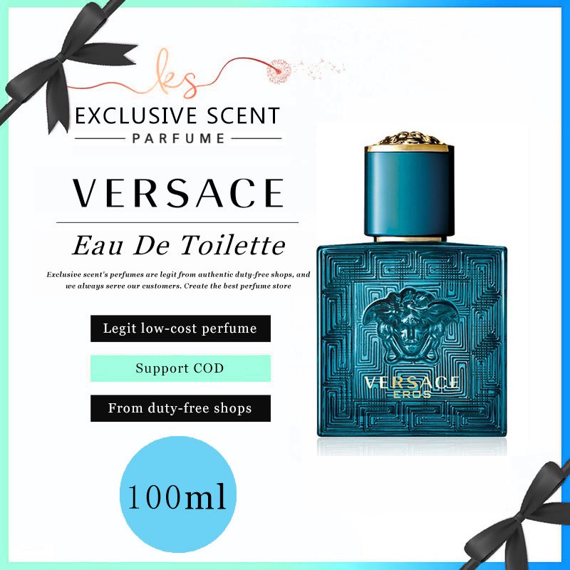 【100ML】Original Versace Eros EDT Perfume For Men Perfume Oil Based Long ...