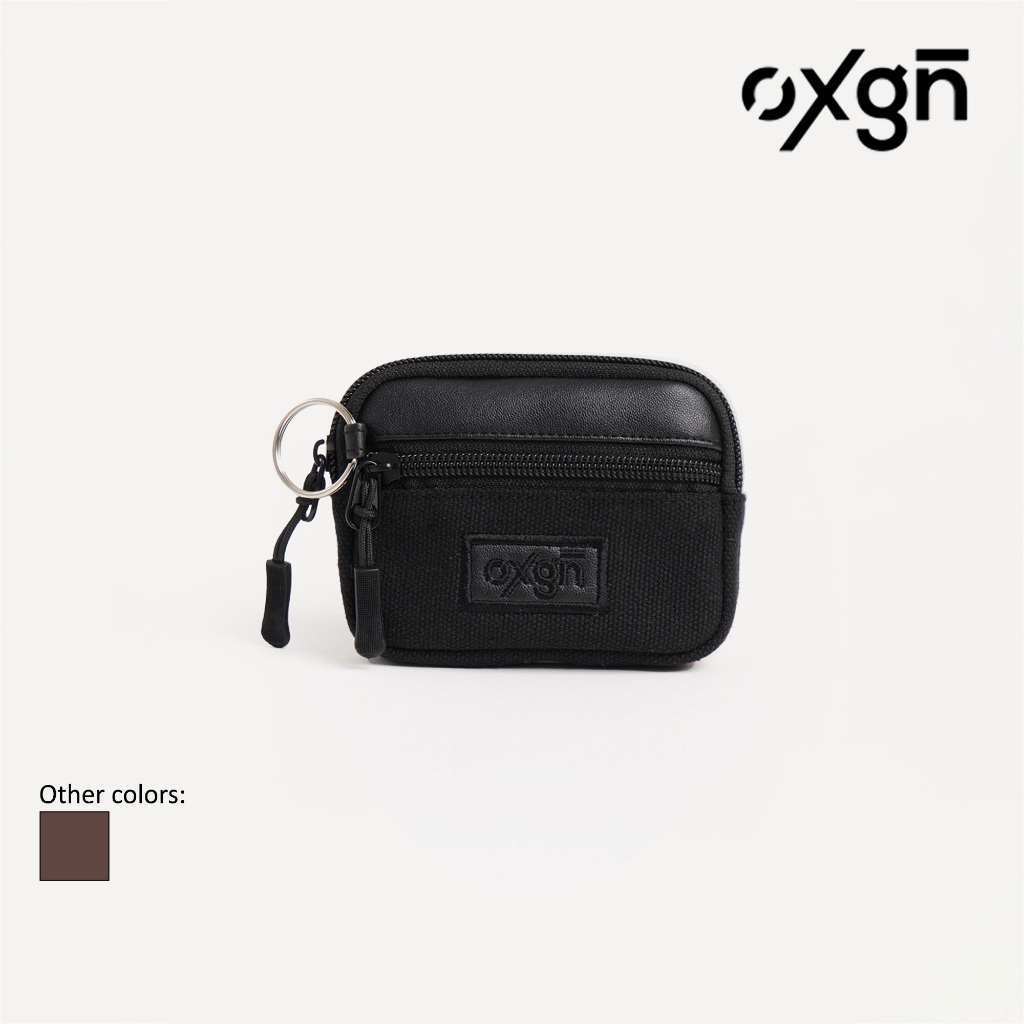 OXGN Coin Purse For Men And Women (Black/Chocolate Brown) | Shopee ...