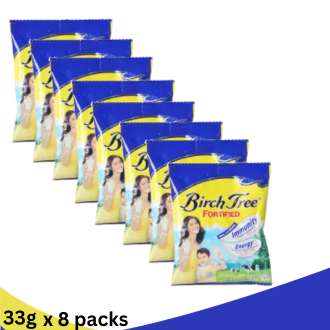 BIRCH TREE FORTIFIED MILK POWDER DRINK 33G (BUNDLE BY 8) | Shopee ...
