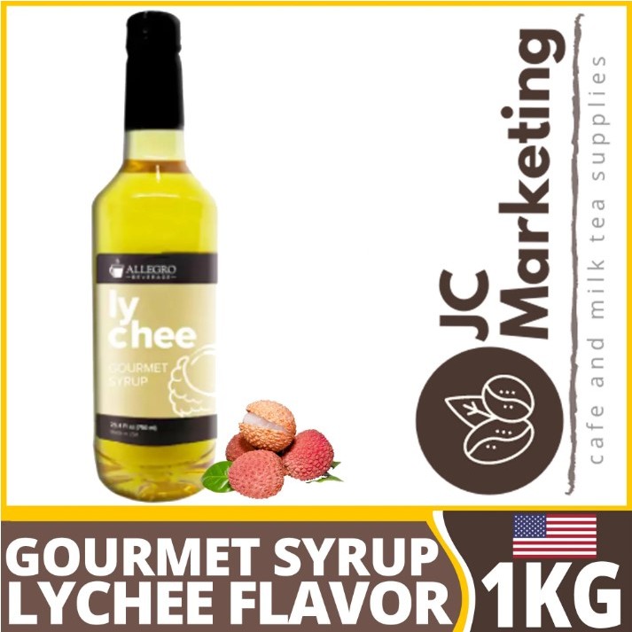 Allegro Lychee Flavor Gourmet Syrup 750ml Can use for Many Application ...
