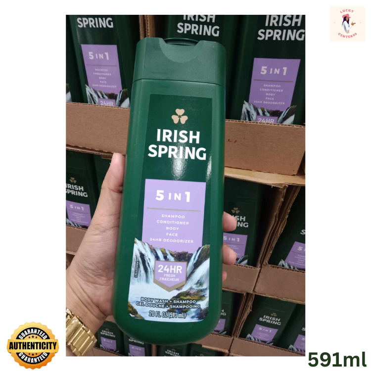 Irish Spring 5 in 1 Body Wash Shampoo & Conditioner Authentic 591ml ...