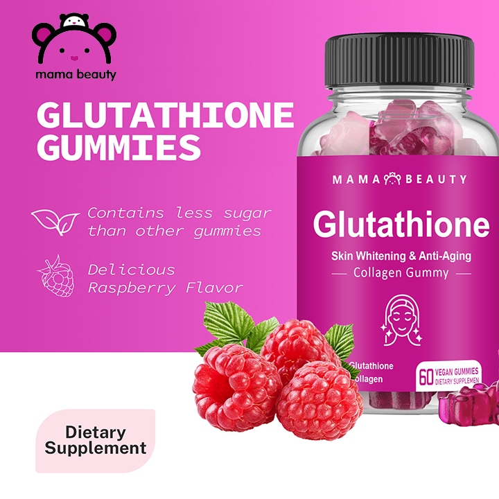 MAMA BEAUTY Glutathione Gummy Beauty Collagen Whitening Skin Glow Gummy Collagen Gummies ...