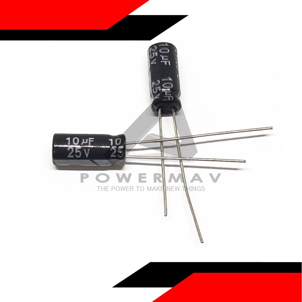 2pcs 10uf 25v capacitor New Aluminum Electrolytic Capacitors Radial 105 ...