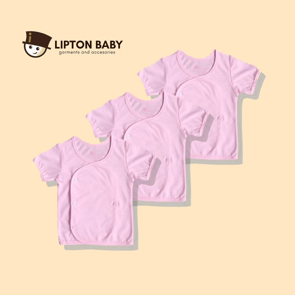 Lipton Baby Button-Side Short-Sleeves Top (Set of 3) White/Blue/Pink ...