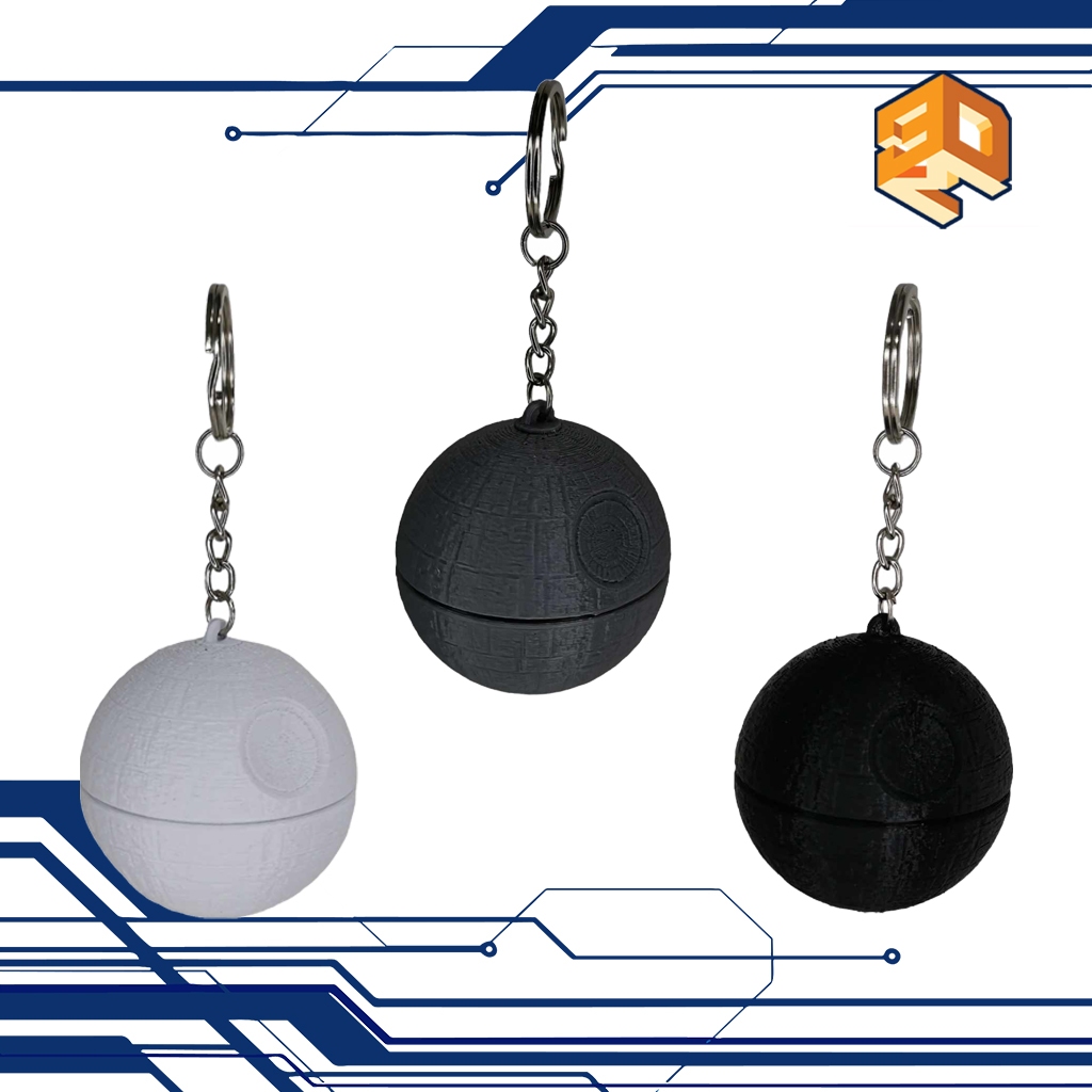 Star Wars Death Star Keychain with Secret Compartment 3D Printed ...