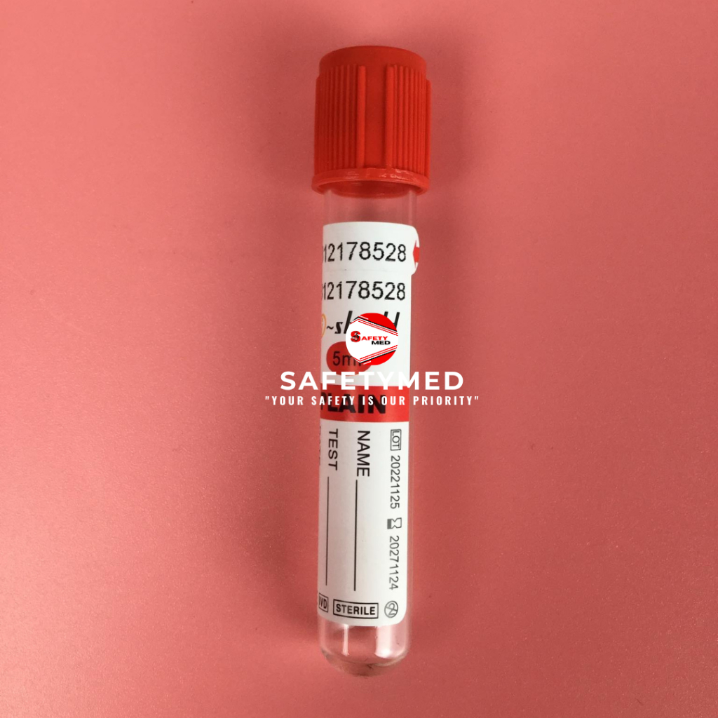 VACUTAINER BLOOD COLLECTION TUBE RED TOP PER PIECE 10ML | Shopee ...