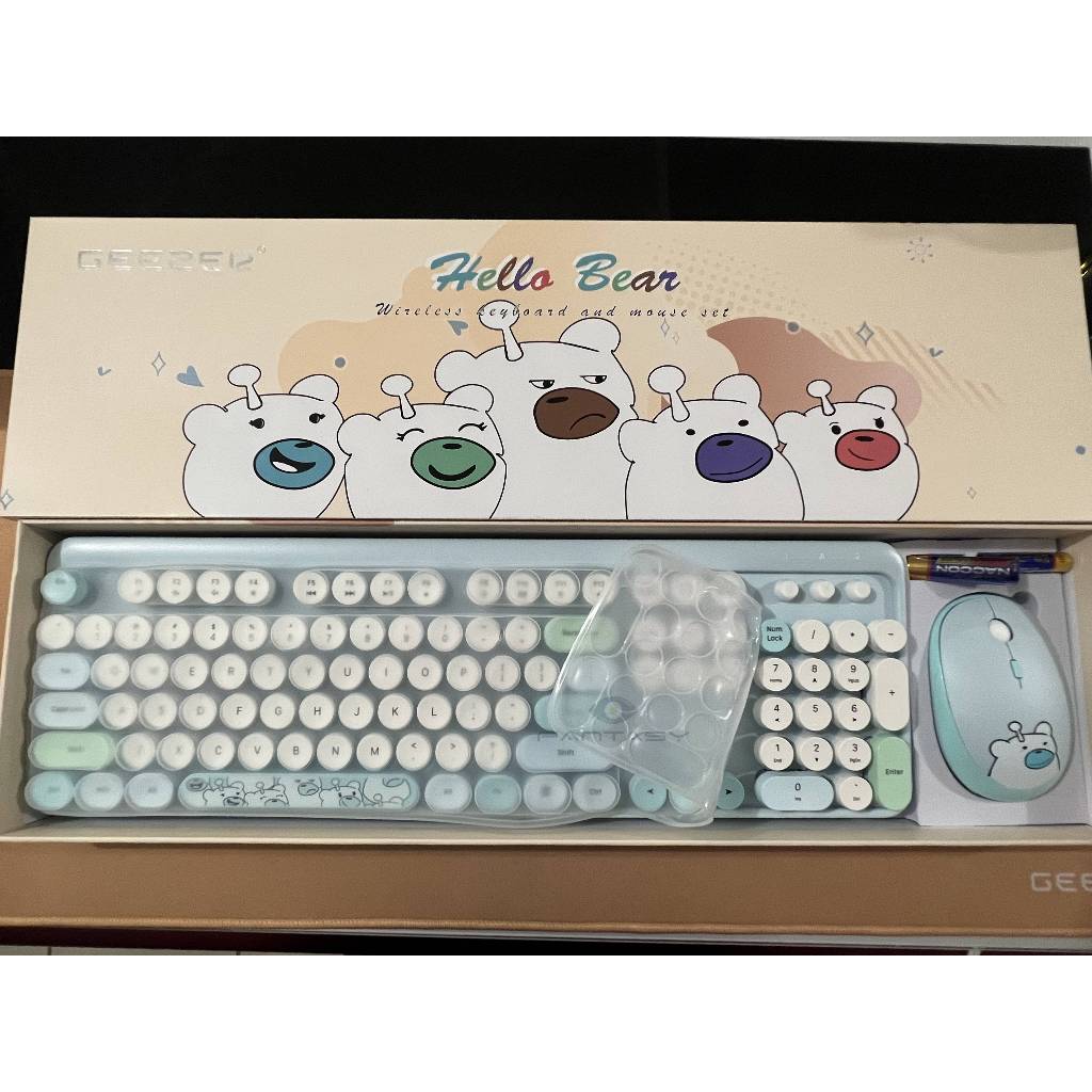 MOFii GEEZER Hello Bear Original Illustration Office Keyboard and Mouse ...