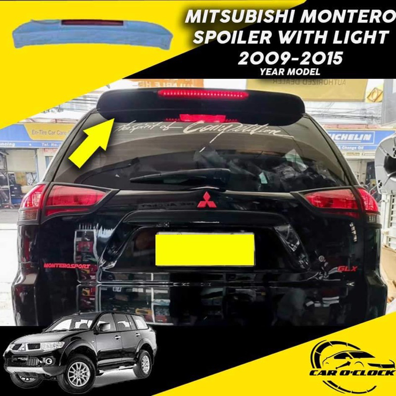 Mitsubishi Montero 2008 - 2015 Spoiler with Light | Shopee Philippines