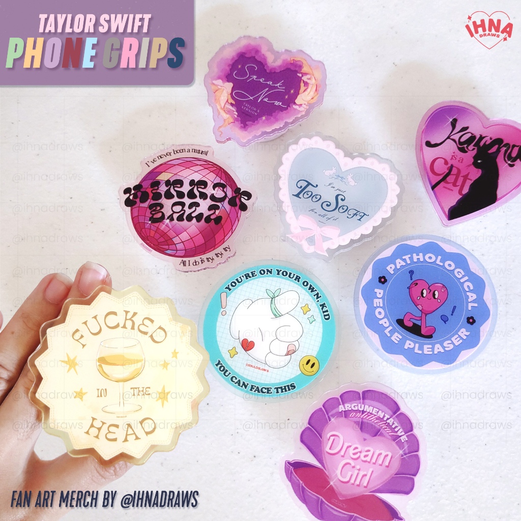 Taylor Swift Phone Grip (Fan Art Acrylic Phone Socket Cellphone Holder ...