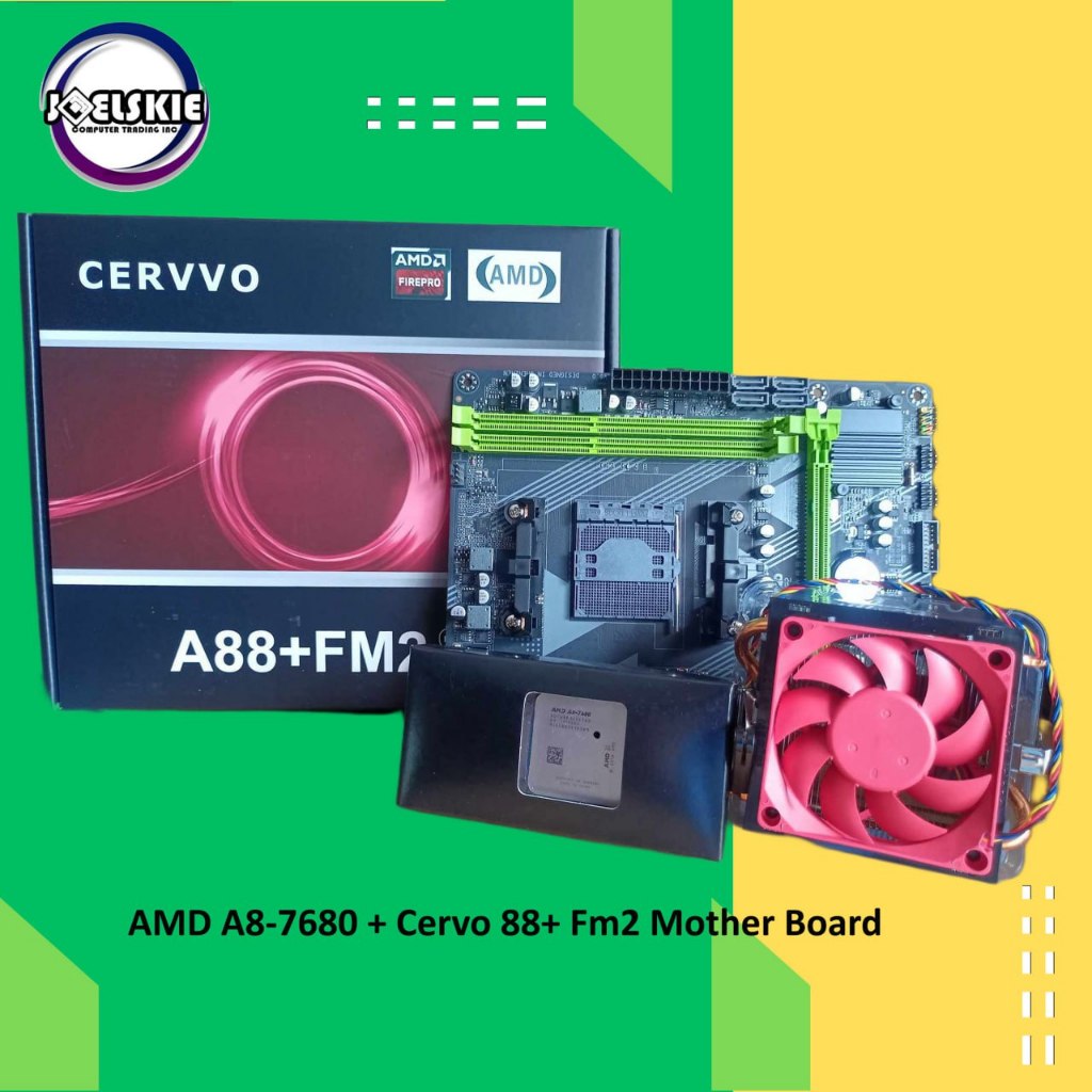 Amd A8 7680 Apu 3 5ghz 4c 4t 4mb Rdn R7 Fm2 Bundle Cervo Fm2 A88x