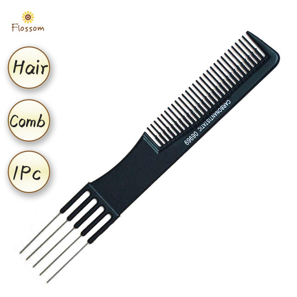 TONI&GUY #06969 Sawtooth Salon 5 Steel Tail Comb Barbers Anti-Static ...