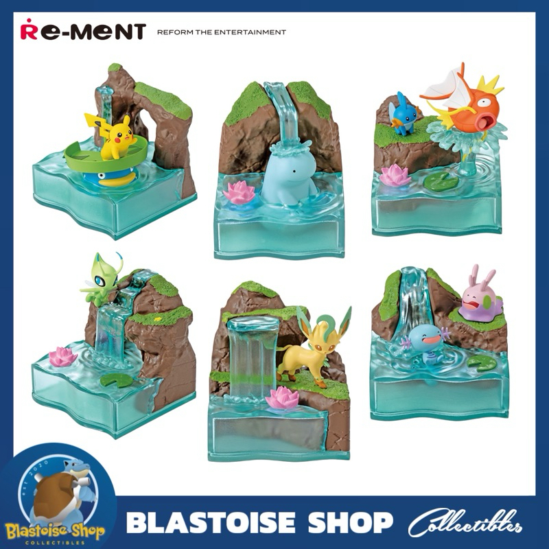 Re-Ment Pokemon World Shinpi Fountain Pikachu Quagsire Magikarp Mudkip ...