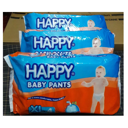 Happy Baby Pants Diaper XL (4pcs x 3packs) | Shopee Philippines
