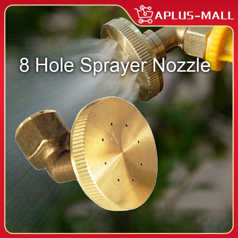 M14 Atomizing Sprayer Nozzle 8 Hole Brass Elbow Nozzle Tungho Golden ...