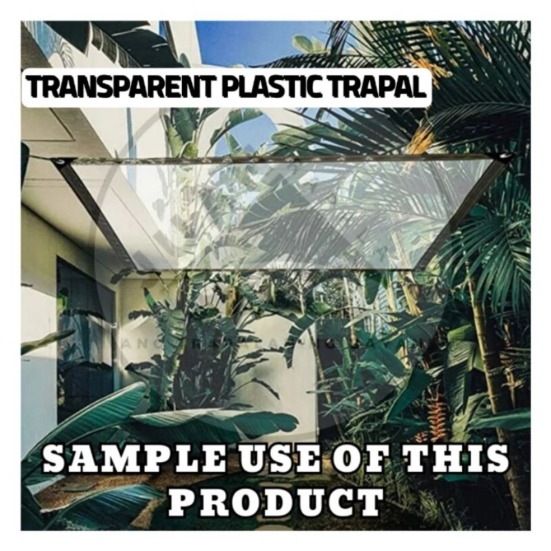 (4ft x 9ft) TRANSPARENT PLASTIC TRAPAL with BLACK LINING GAUGE 16 THICK ...