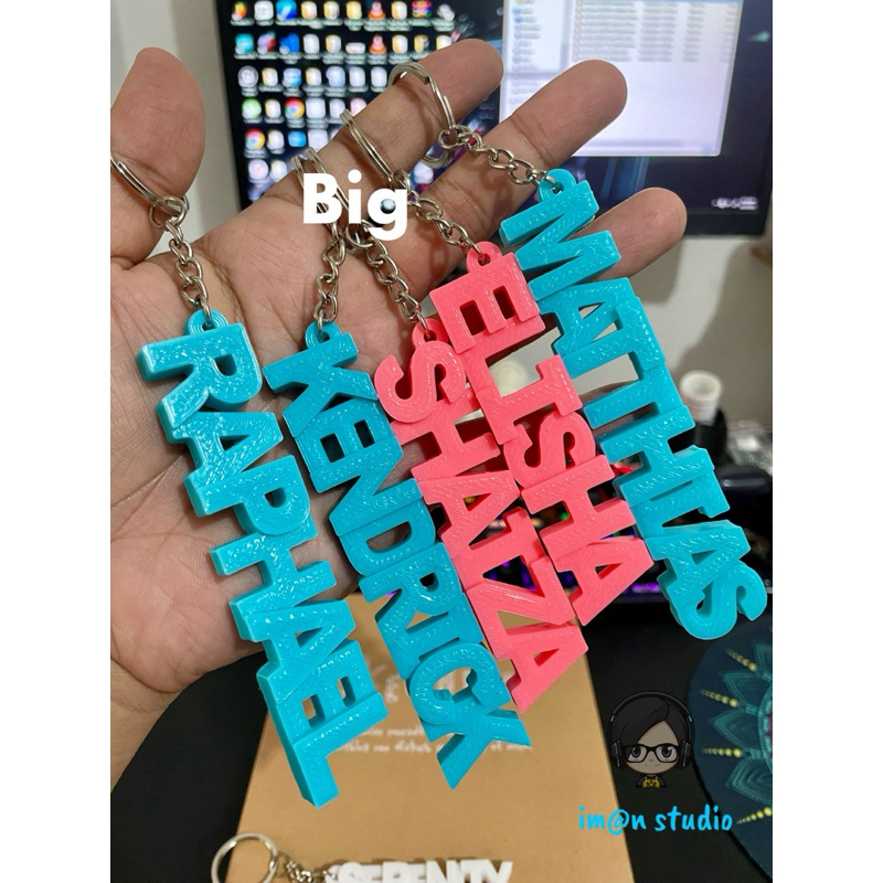 Customized 3D Name Keychain 3D Printed | imanescstudio | Shopee Philippines