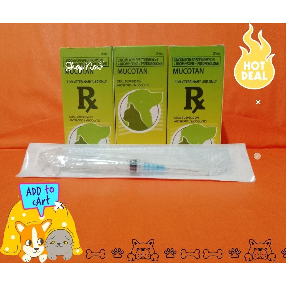Mucotan for Cats and Dogs 60ml with FREE SYRINGE | Shopee Philippines