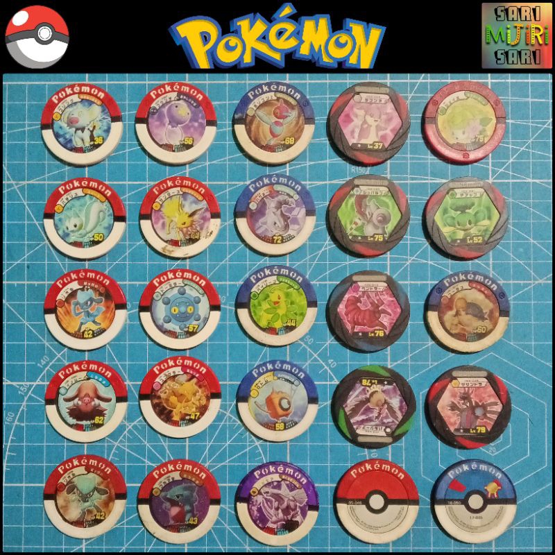 Pokemon Battrio coin tokens, Ga-Ole hard chips, Mezastar tile card ...