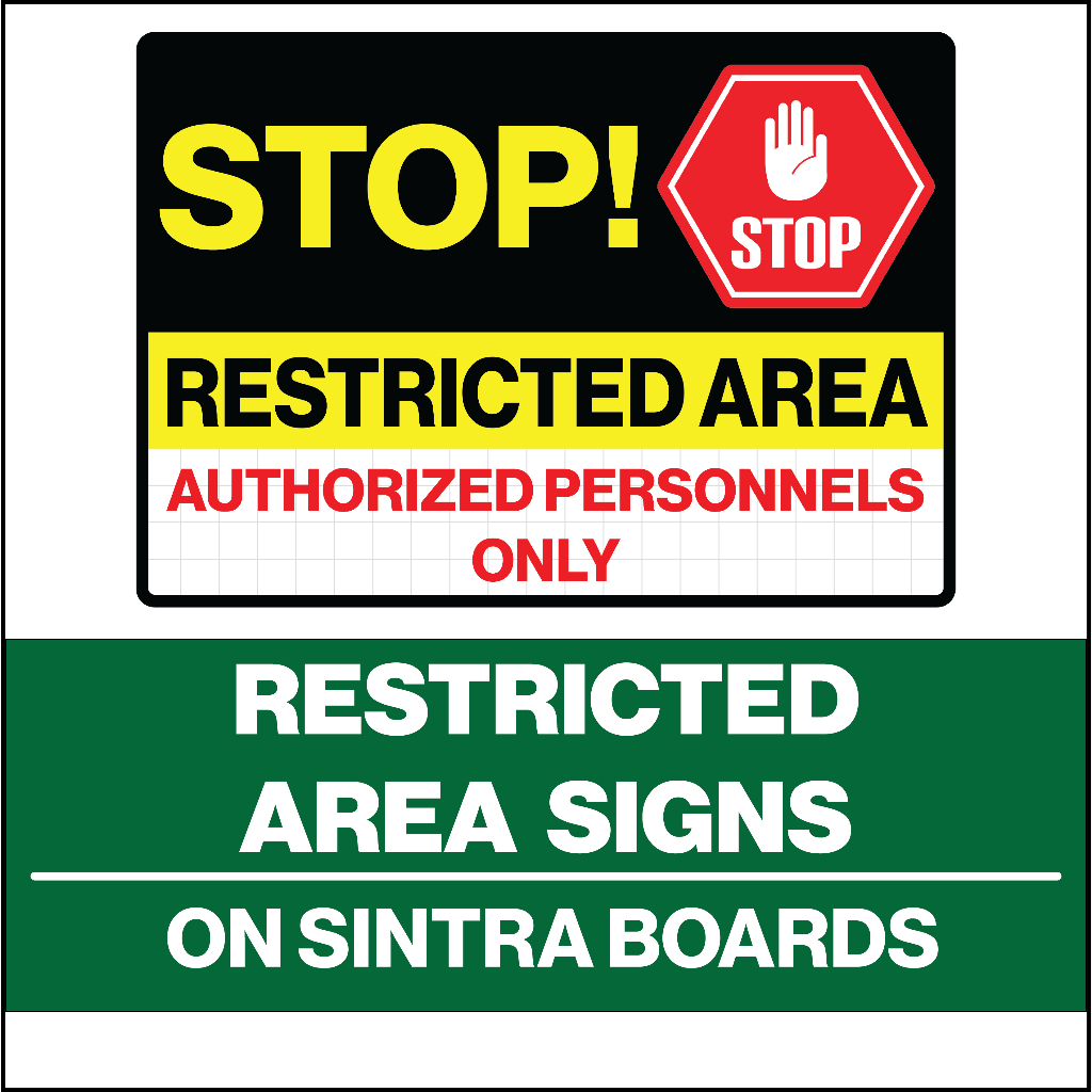 Restricted Area, Authorized Personnel Only Signs, Signages For ...