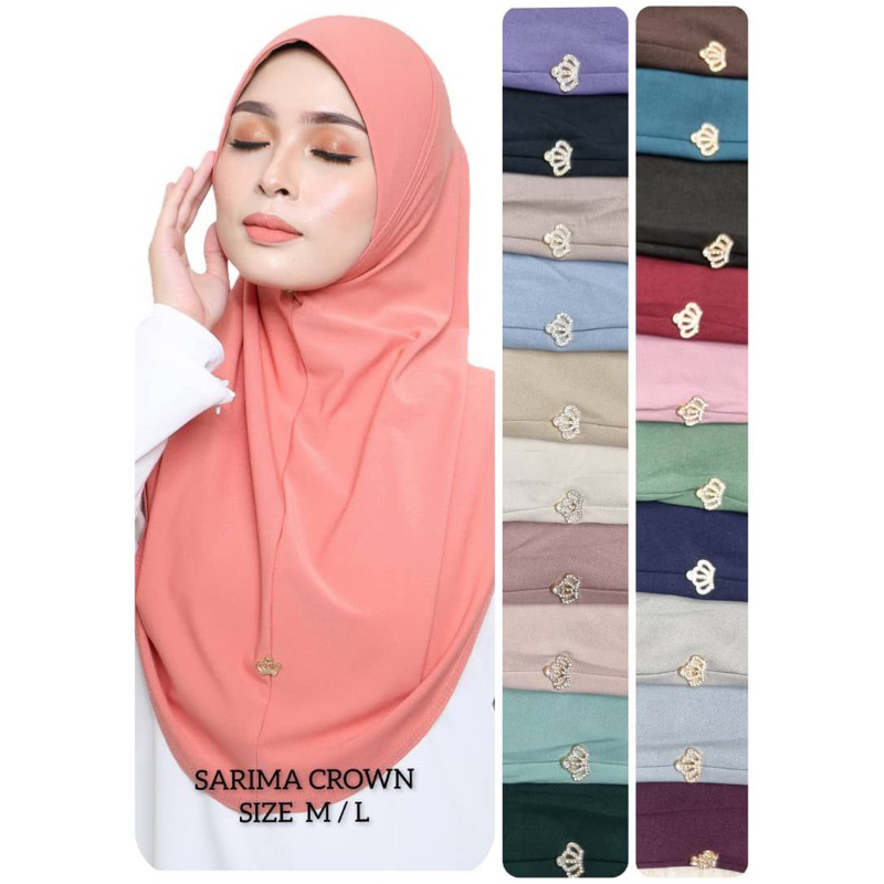 SARIMA CROWN MALAYSIA HIJAB SUKOB | Shopee Philippines