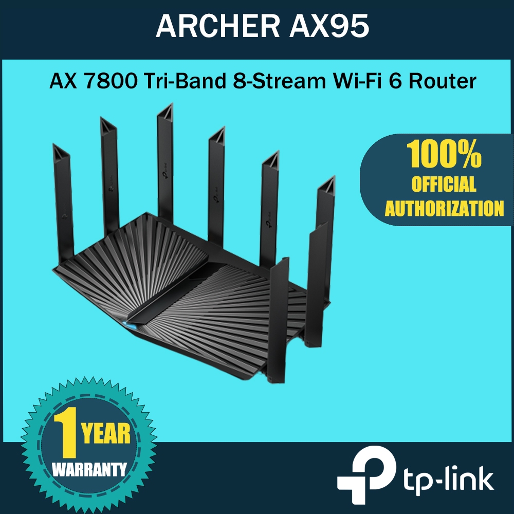 【READY STOCK】TP-Link AX7800 Tri-Band WiFi 6 Router Archer AX95- 8 ...