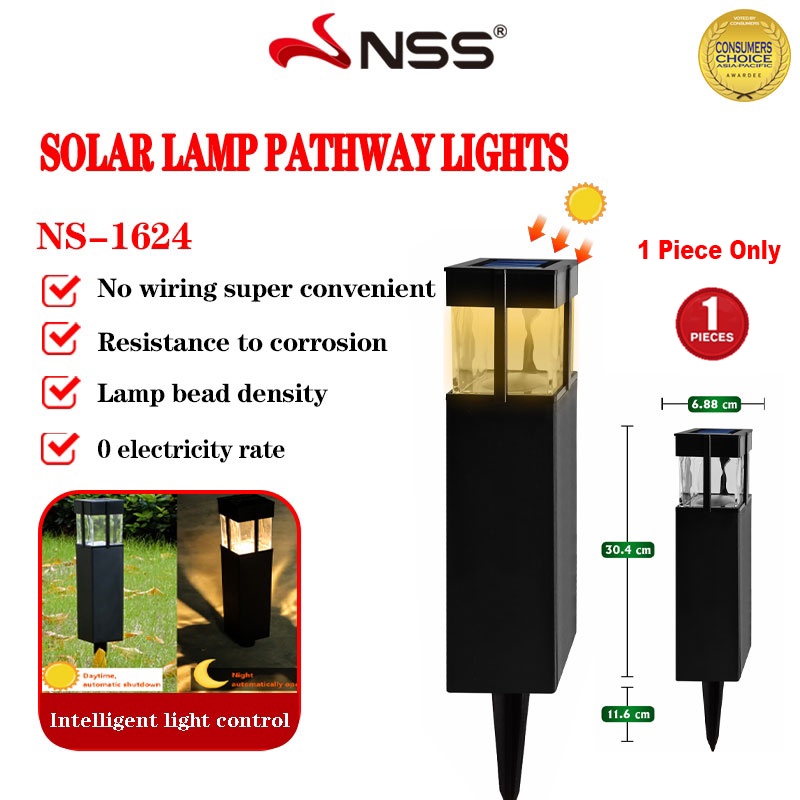 NSS Solar Lamp Pathway Lights Outdoor Waterproof Garden Light LED Light ...
