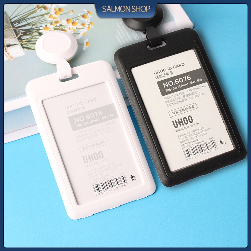 Retractable ID Card Holder Pull Key ID Badge Holder Name Tag Strap Clip ...