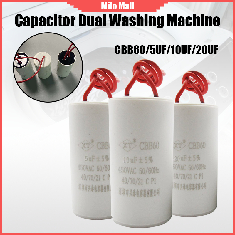 CBB60 5UF 10UF 20UF Capacitor Dual Washing Machine Dual Pumps Motor ...
