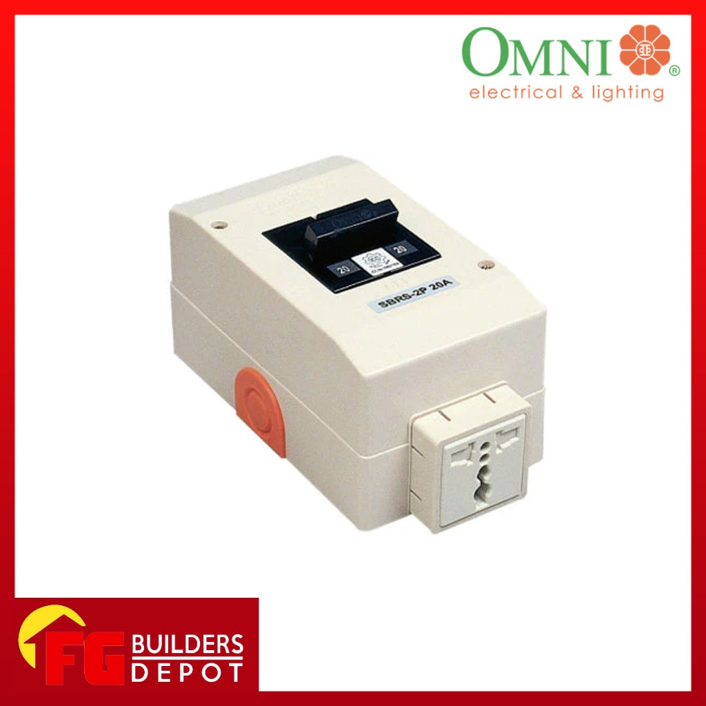 OMNI REGULAR SAFETY BREAKER WITH SOCKET SBRS 2P 20A | Shopee Philippines